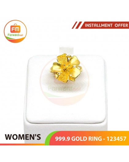 WOMEN'S 999.9 GOLD RING - 123457: 1.56 錢(5.85gr) - TW Forwardmall
